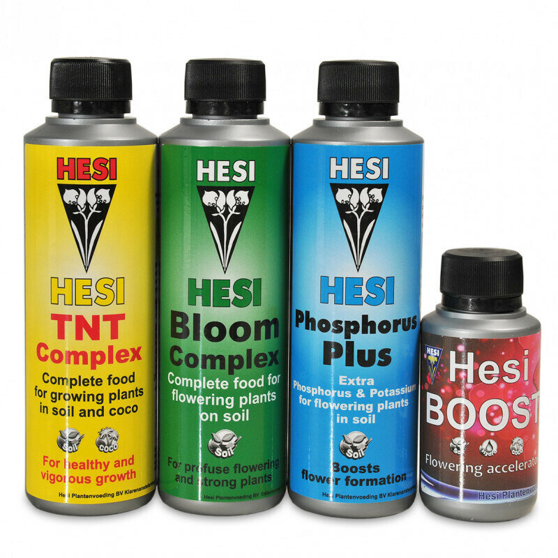 Комплект удобрений Hesi pack Soil (TNT complex 250мл + Bloom 250мл + Phosphorus Plus 250мл + Boost 100мл) 4 шт. в комплекте