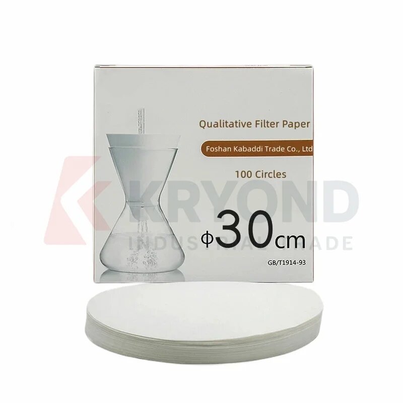 Фильтровальная бумага 300 мм, 100 кругов, Slow filtration