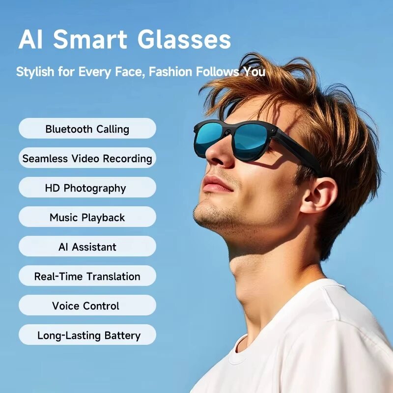 AI Smart Glasses Black — фото 1