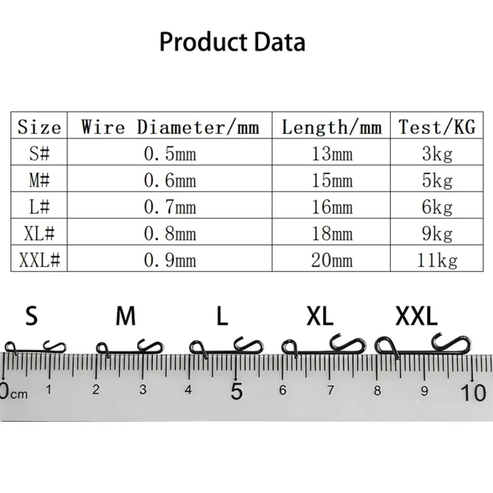 Рыболовные карабины S#, 0.5mm, 13mm, 3kg