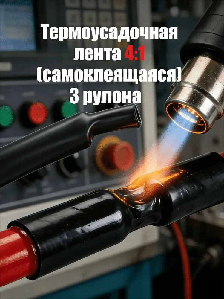 Термоусадочная лента 4:1 (самоклеящаяся), 1/2/3 рулон