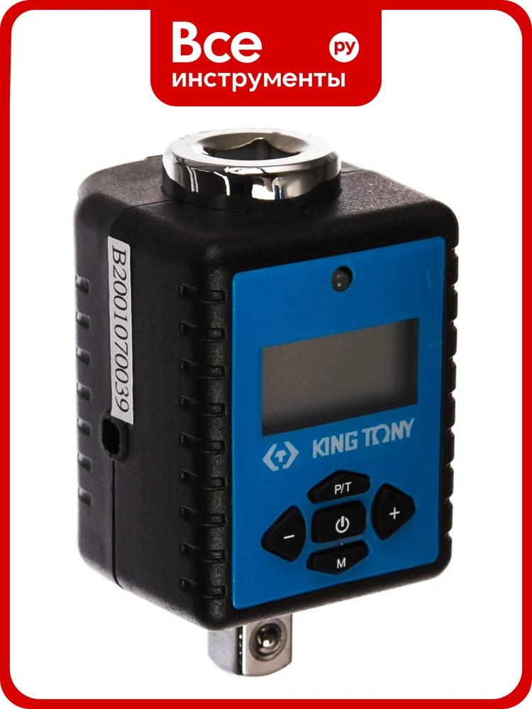 Электронный динамометрический адаптер KING TONY 34307-1A, 3/8", 27-135 Нм, кейс