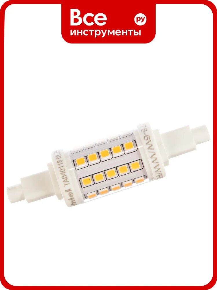 Светодиодная лампа Uniel LED-J78-6W/WW/R7s/CL PLZ06WH. Прозрачная. UL-00001554