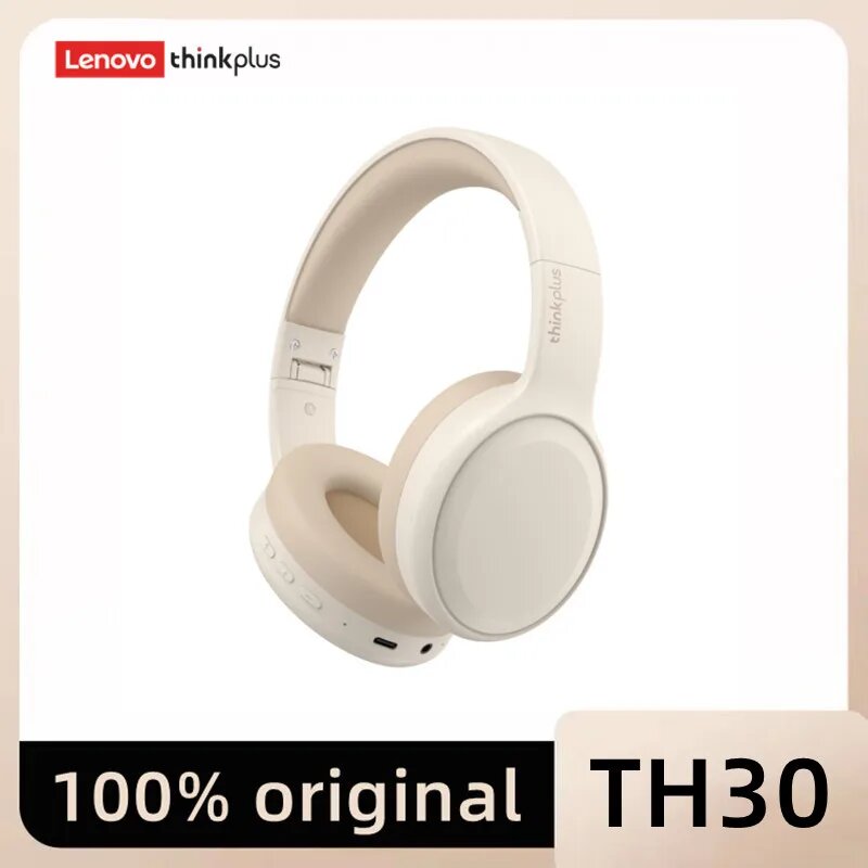 Беспроводные наушники Lenovo TH30 Бежевый, TH30 white1