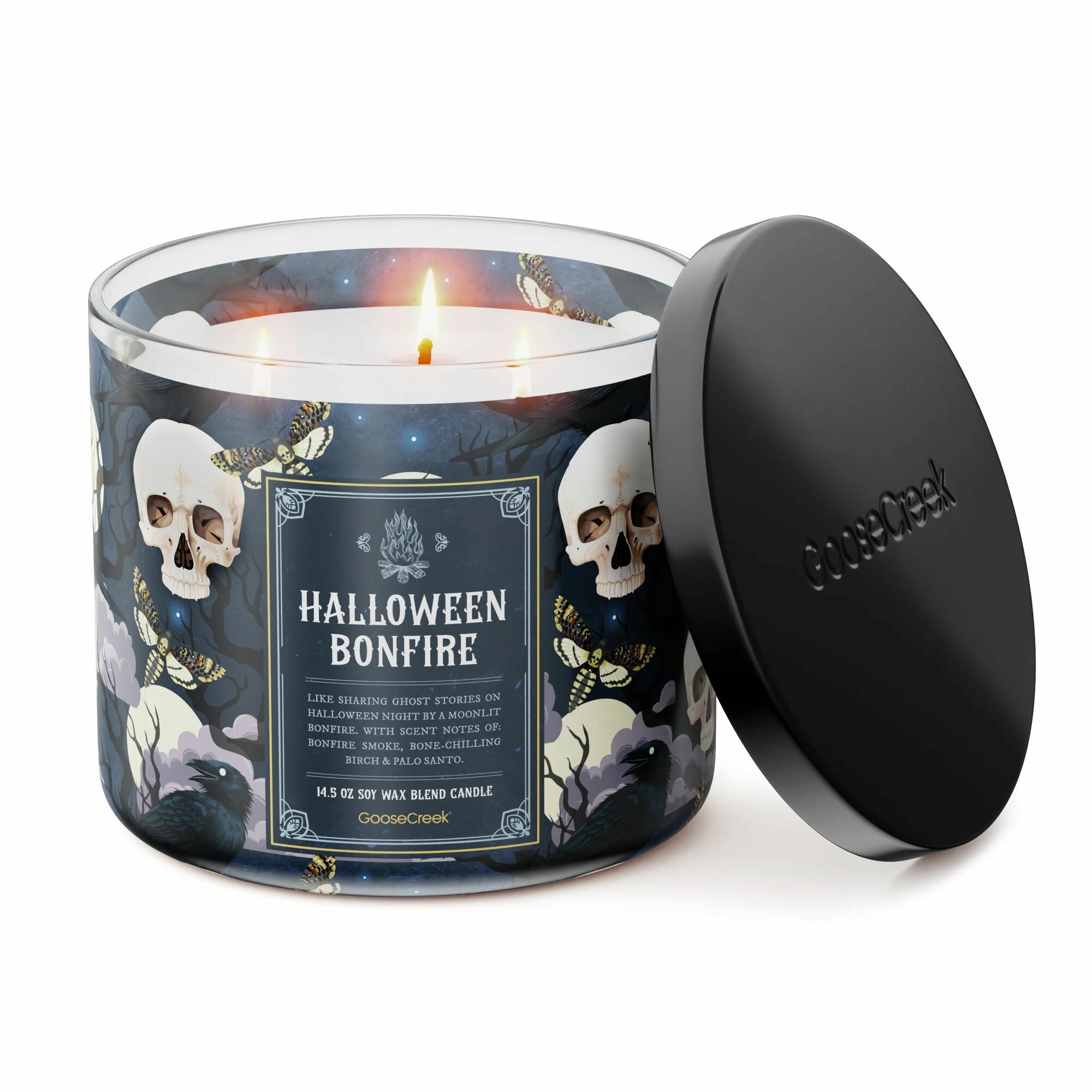 Goose Creek ароматическая свеча 3х фитильная Halloween Bonfire