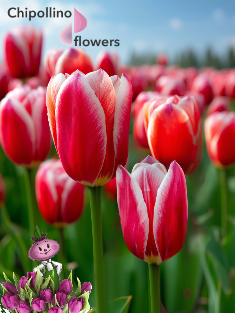 Луковицы цветов, chipollino flowers, Тюльпан KUNG FU ( 3 луковицы )