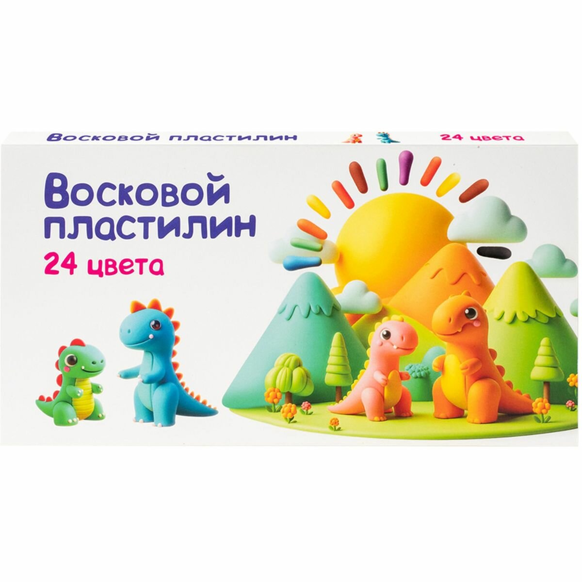 Пластилин восковой 24 цвета Genio Kids, 360г (DMR24)