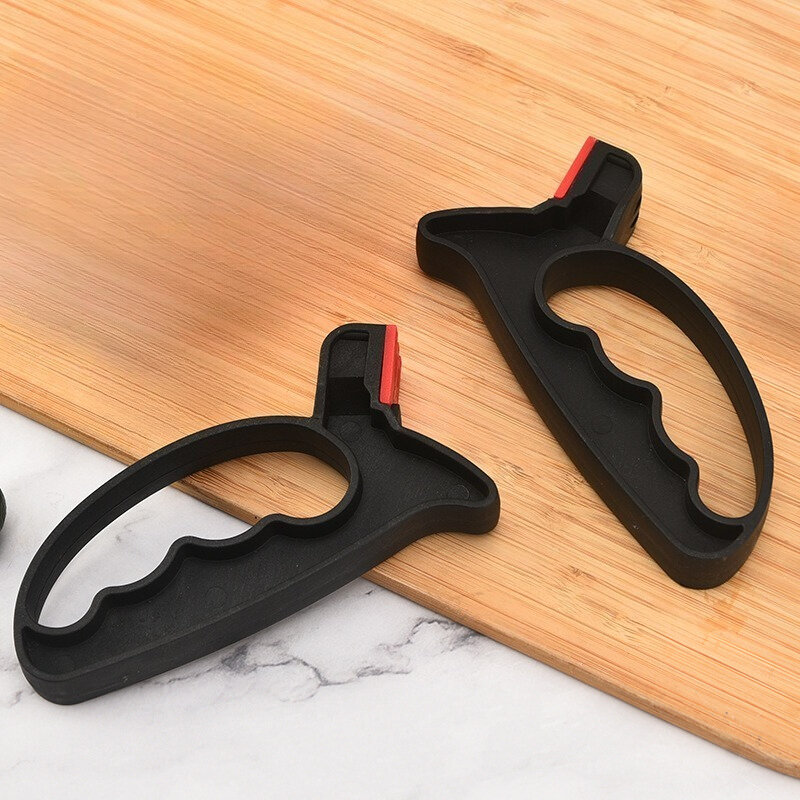 Портативная многофункциональная точилка для ножей для сада, кухни и outdoor, 2 штуки, черные
