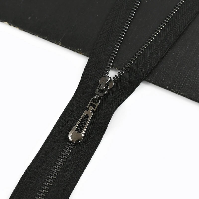 Металлические молнии Meetee 5 шт, 15-30 см ZS029-BlackGunBlack, CloseEnd-30cm