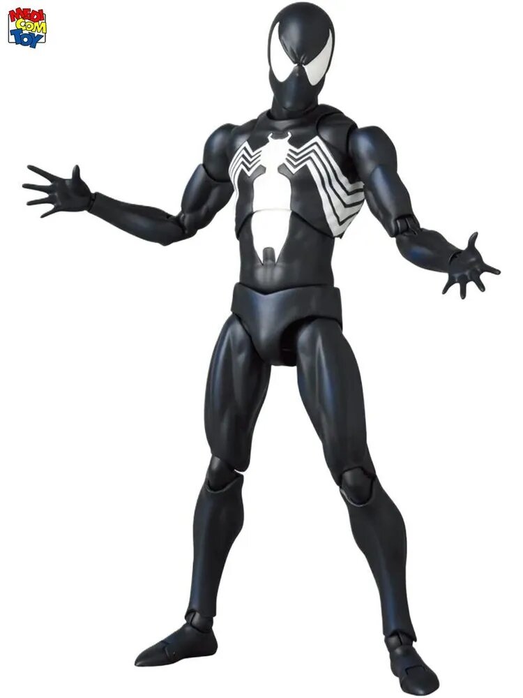 Фигурки Medicom Toy Mafex Marvel Legends Series Action Figures Spider-Man Black Costume(147)-15cm; Марвел фигурки