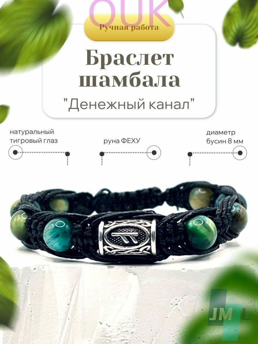 Браслет, тигровый глаз, гематит