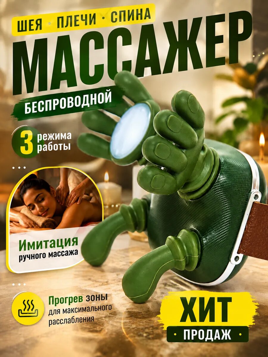 Массажер для шеи и плеч электрический с подогревом