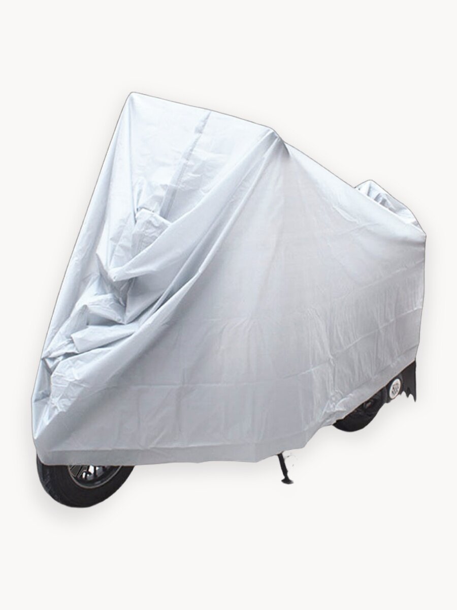 Защитный чехол тент на мотоцикл ZDK Silver Размер L 230x130x95 см (PEVA)