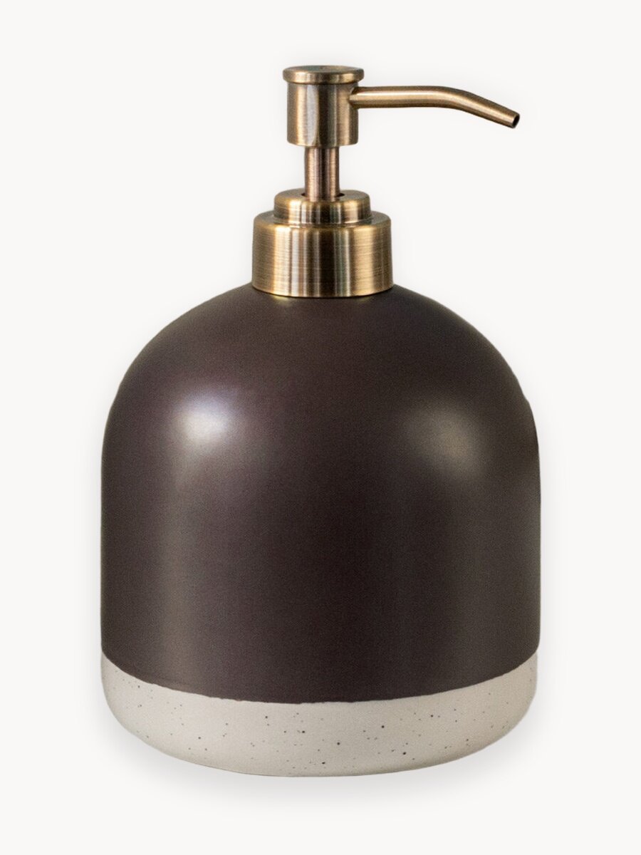 Дозатор для мыла керамический 600 мл Naturel Moroshka цвет Коричневый