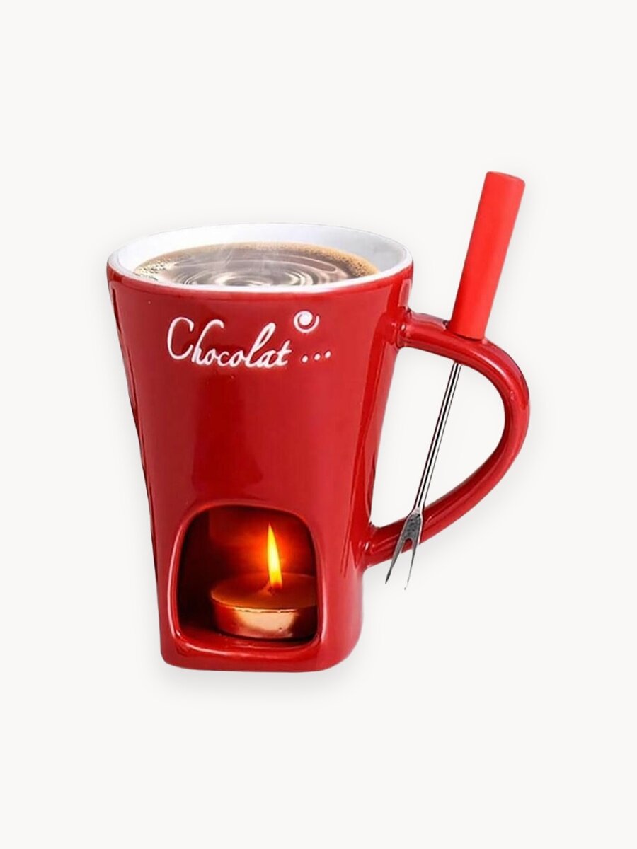 Шоколад Набор для фондю, фондюшница+Фруктовая вилка