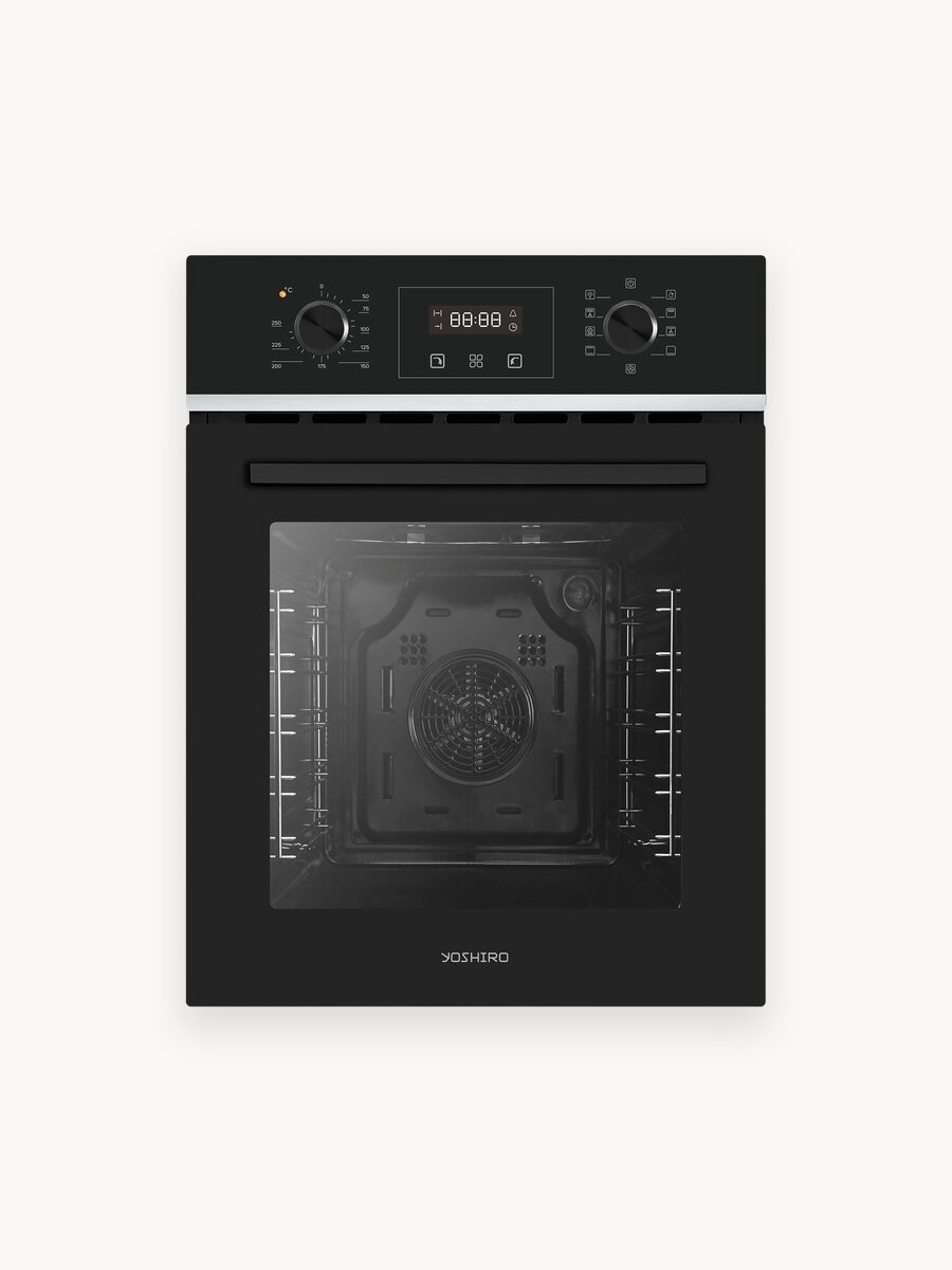 Духовой шкаф электрический Yoshiro YBO-M45F84 60 см, 9 программ, черный