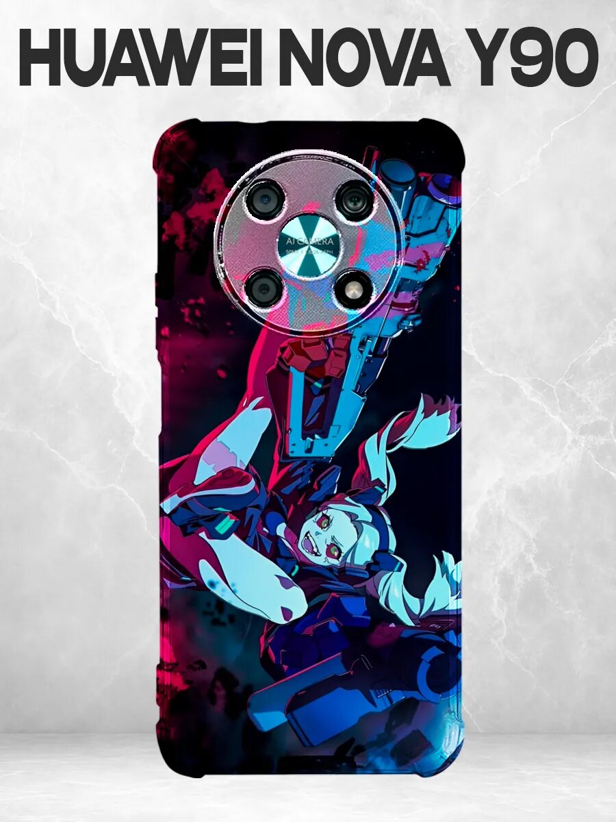 Чехол на Huawei Nova Y90 киберпанк неон аниме