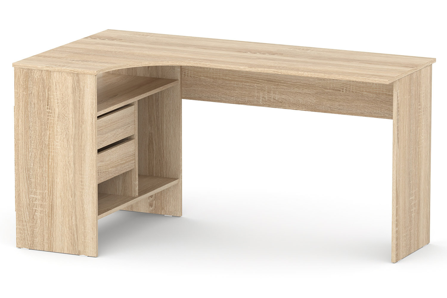 Письменный стол угловой левый СПм-25, 145х74х81 см, цвет дуб сонома