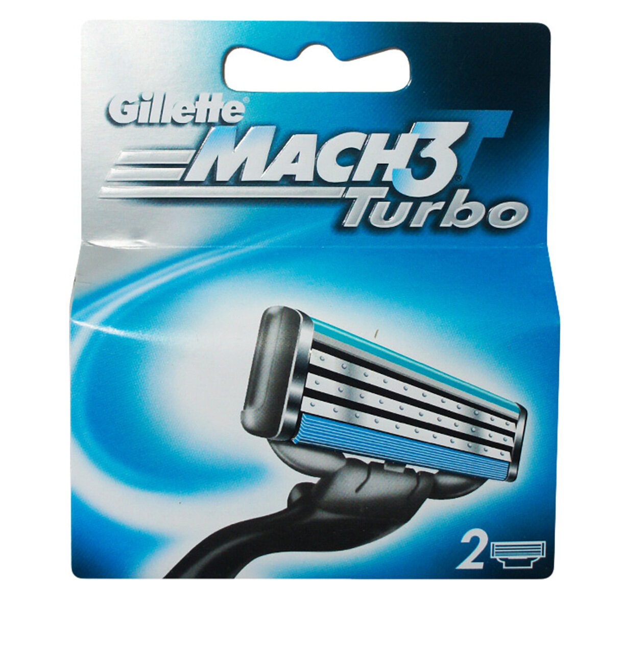 Набор из 3 штук Кассеты для бритья Gillette Mach 3 "Turbo" (2шт)