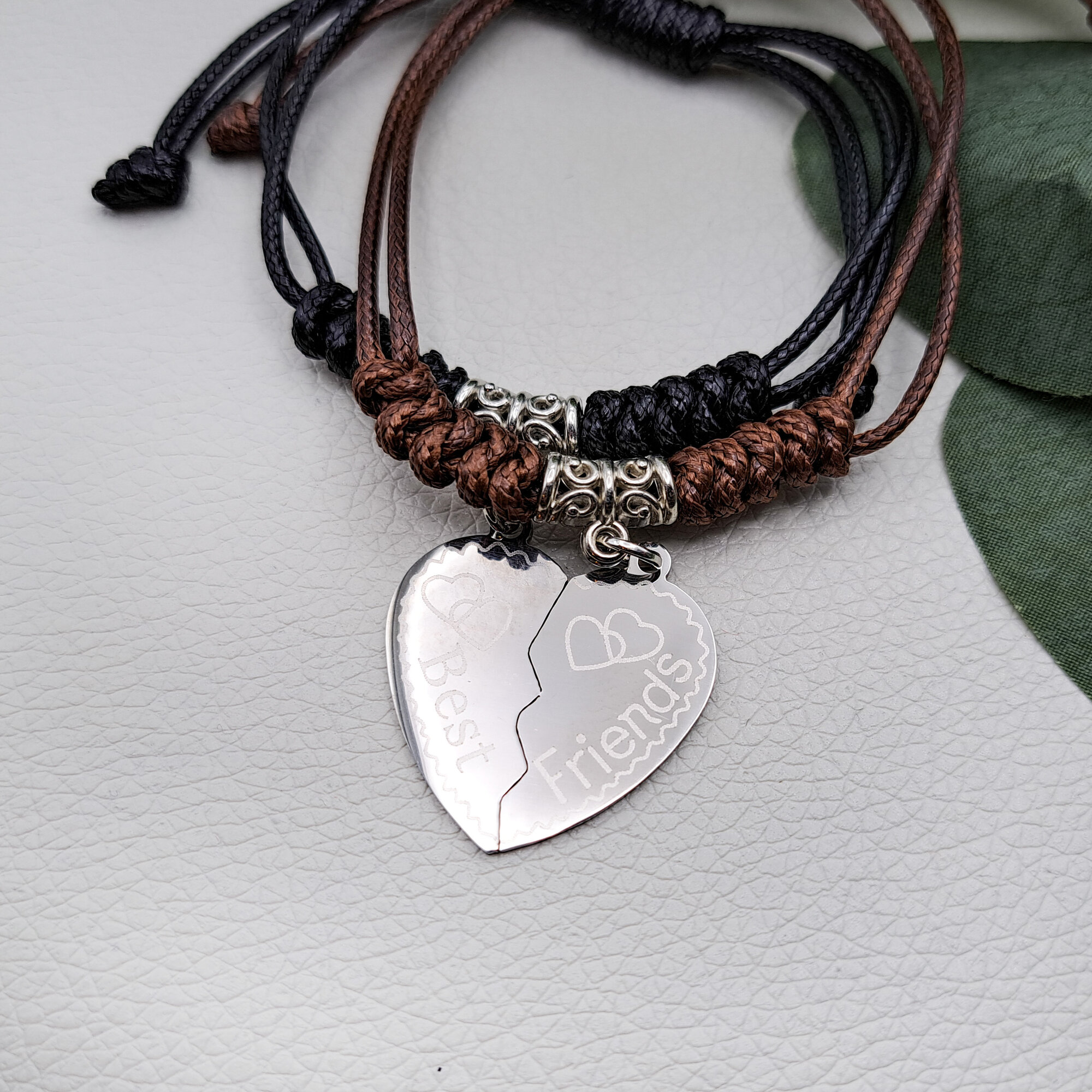 Плетеный браслет, металл, стразы, керамика