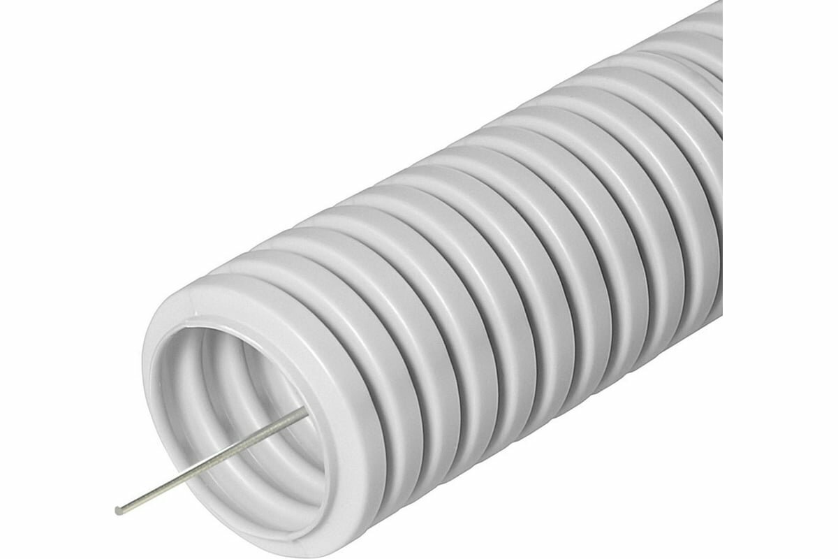 Гофрированная труба Промрукав ПВХ легкая 350 Н серая с/з д16 100м PR.011631