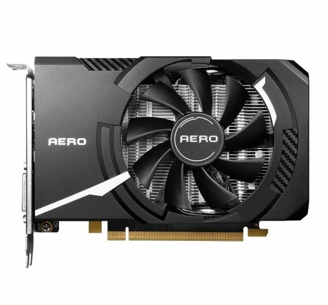 Видеокарта MSI NVIDIA GeForce RTX 3050 Aero OC (RTX 3050 AERO ITX 8G OCV2) - PCI Express 4.0, 8 ГБ, GDDR6, 128 бит, HDMI, DisplayPort, USB Type-C, DVI , GPU 1807 МГц
