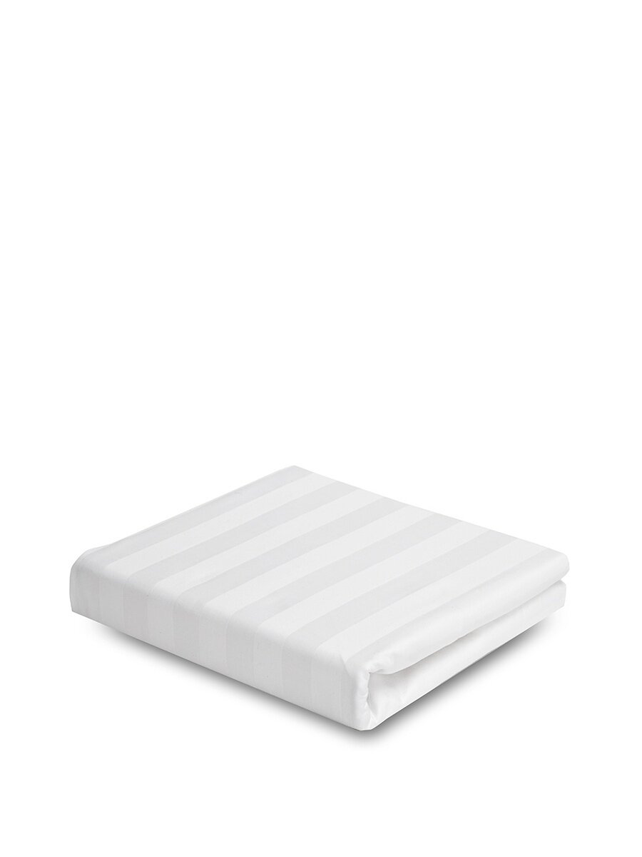 Простыня на резинке 180х200 с бортм 30 см, Страйп Сатин, ширина полоски 3см, 100% Хлопок