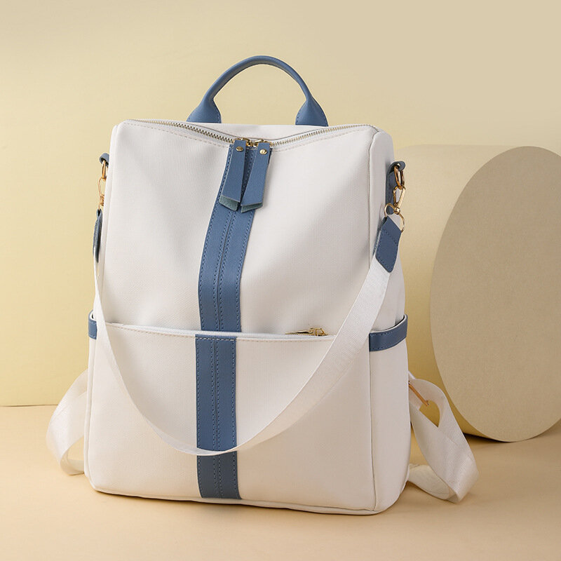 Рюкзак, ткань Оксфорд, полиэстер, с антресолью, трехмерный мешок, синий