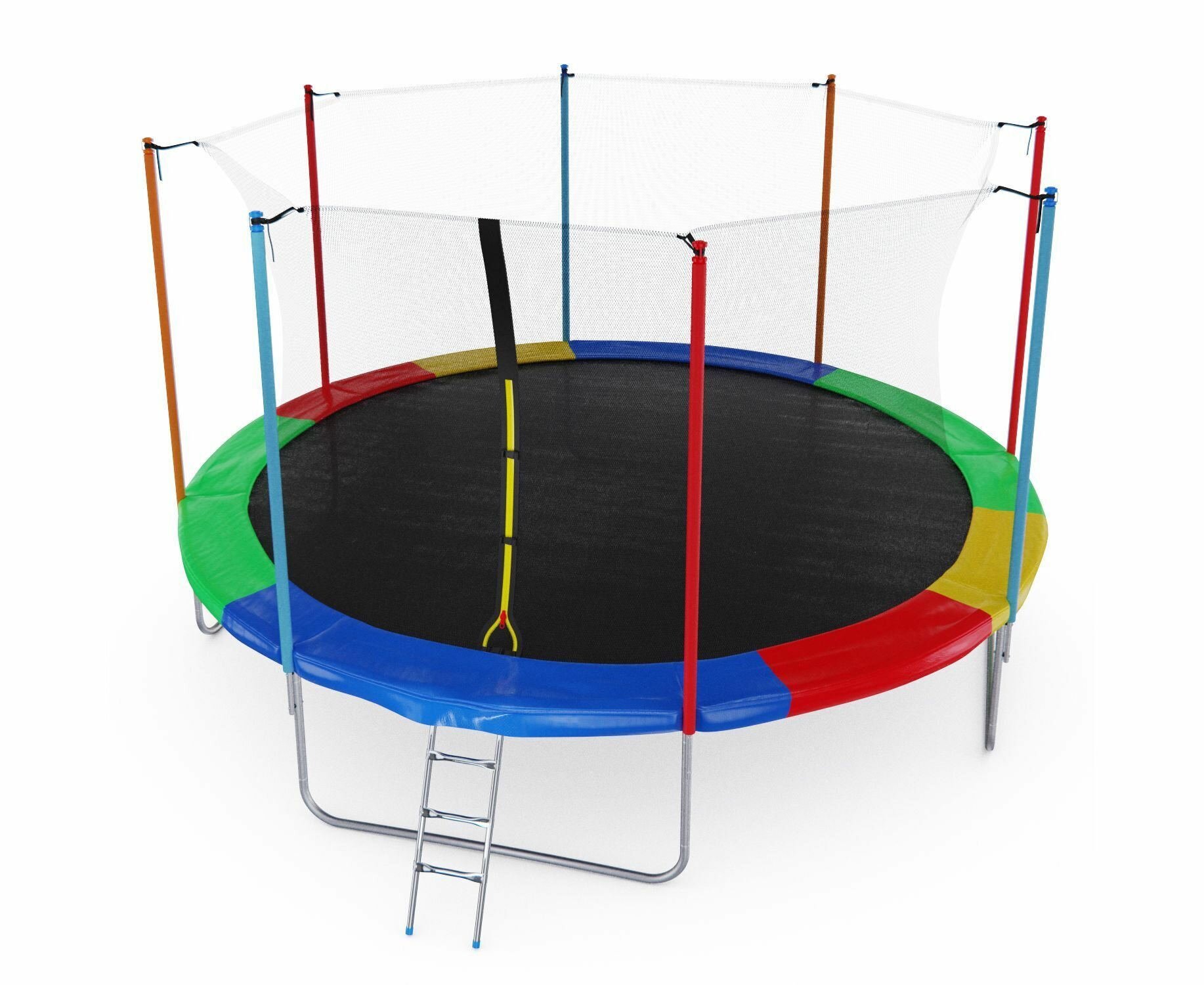 Батут 14FT MutiColor с внутренней защитной сеткой ( 2 короба )