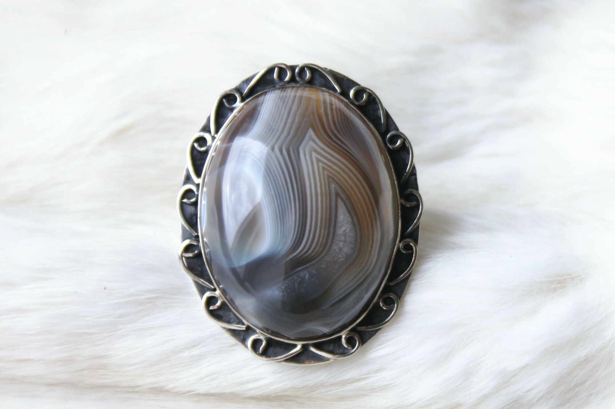 Кольцо, агат