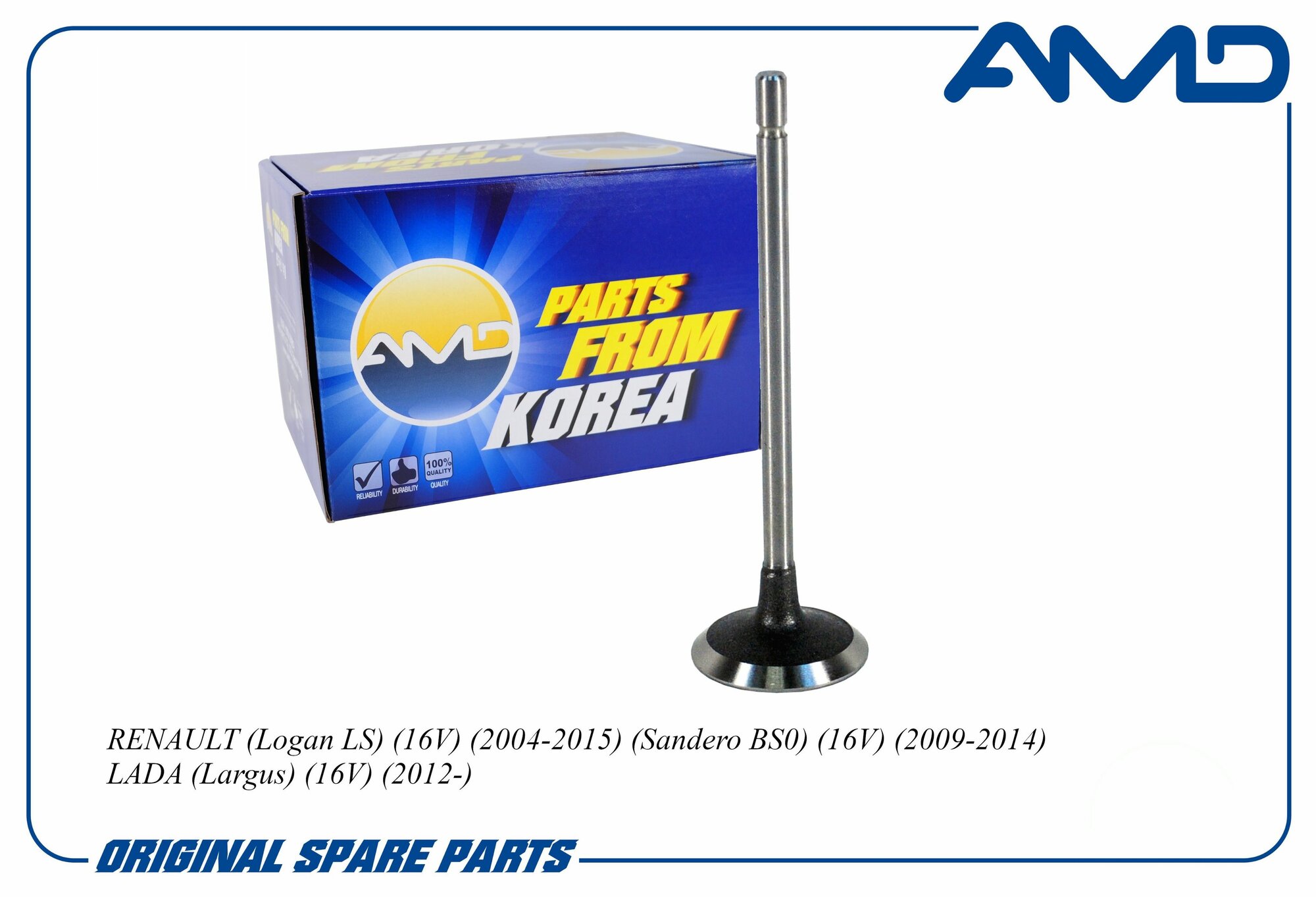 Клапан двигателя впускной 7701471378 AMD. HDVL16 1 шт. для RENAULT Logan LS 16V Sandero BS0 16V LADA Largus 16V