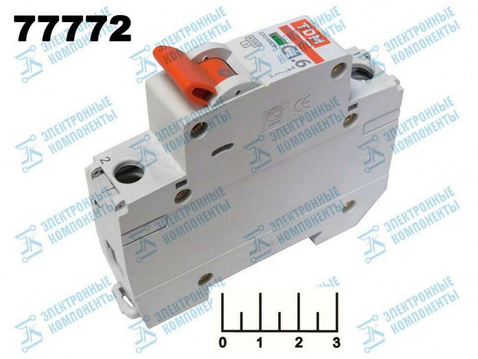 Автоматический выключатель C 1.6A 1-полюсный ВА47-29 TDM