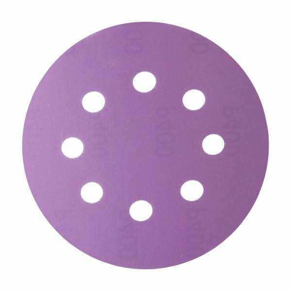 Шлиф круг HANKO PP627 Purple Paper 125мм 8отв Р120 на бум основе липучка, 100 шт