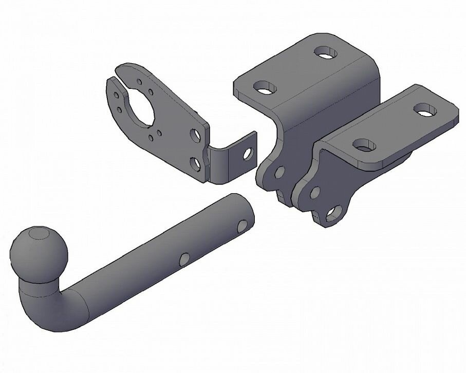 Фаркоп Volkswagen Amarok 2010-2022, условно-съемный,(без электрики) Трейлер.9160