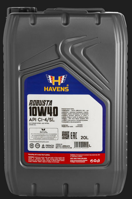 Масло моторное HAVENS Robusta HD CI-4/SL 10W40, 20 литров HR10W40CI420