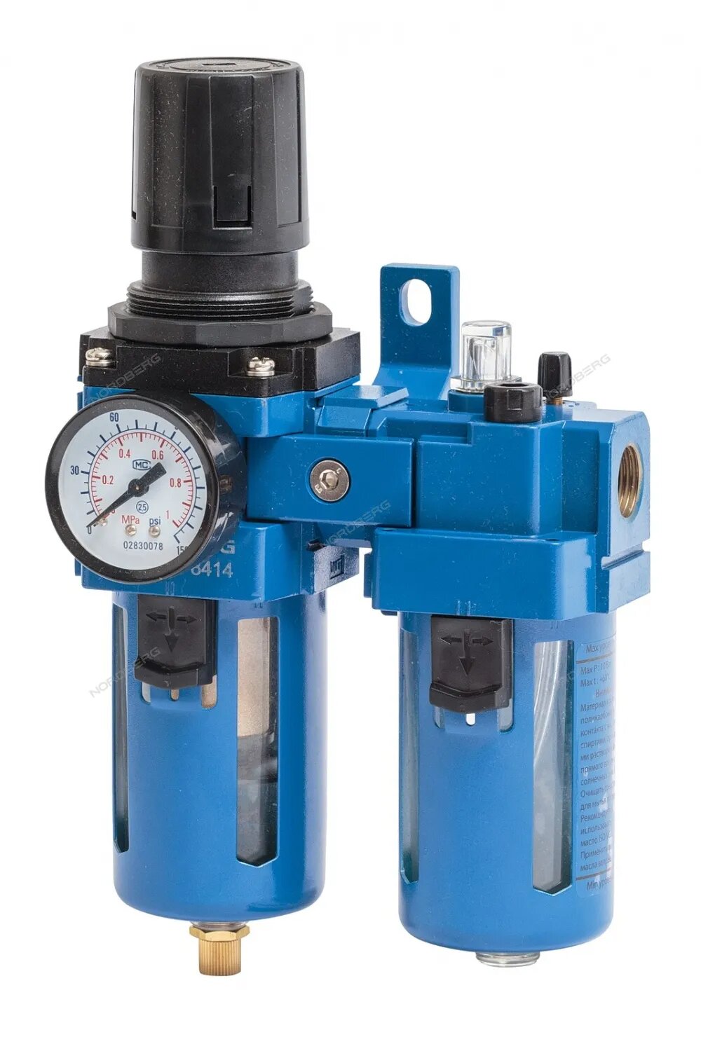 NP8414 NORDBERG фильтр NP8414 воздушный с редуктором и лубрикатором, 1/2", 3000 л/мин
