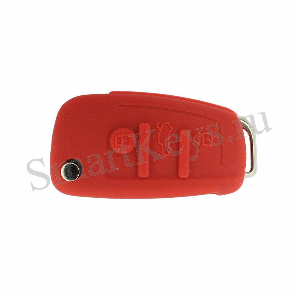 Силиконовый чехол для ключа Audi красный