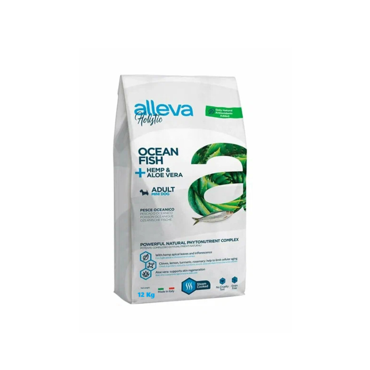 ALLEVA HOLISTIC Корм для взрослых собак с океанической рыбой. Мини 12 кг