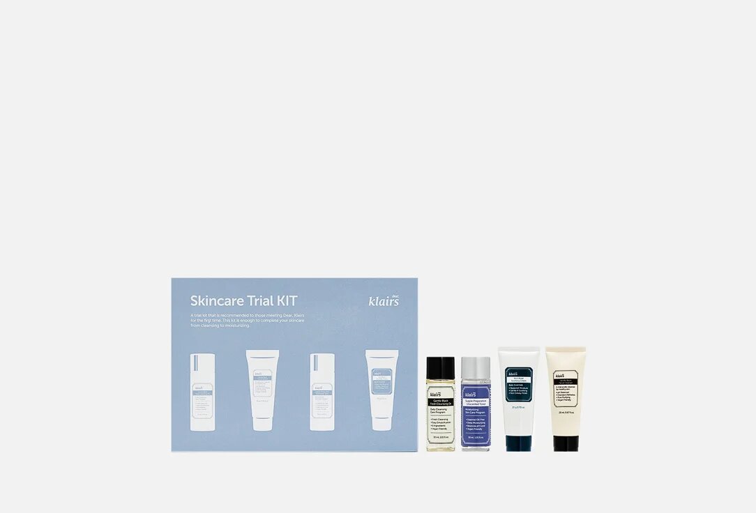 Набор для ухода за кожей лица Dear, klairs Skincare Trial KIT, 4 средства