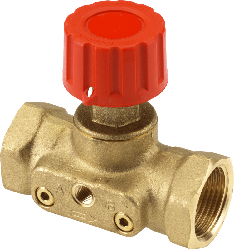 Клапан запорный ручной латунь ASV-M Ду 40 Rp1 1/2" Ру16 ВР Kvs=10м3/ч без ниппелей Danfoss 003L7695/003Z7645