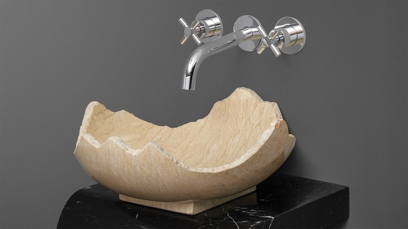 Накладная раковина из желтого камня мрамора Zara 038029111