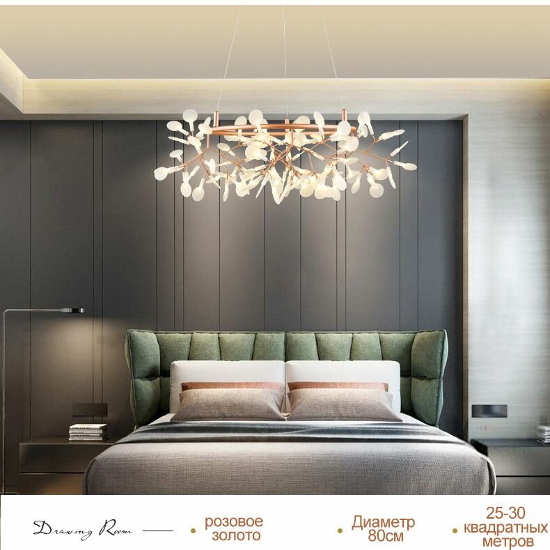 Северная висящая розовая ветка люстра Artpad AC317