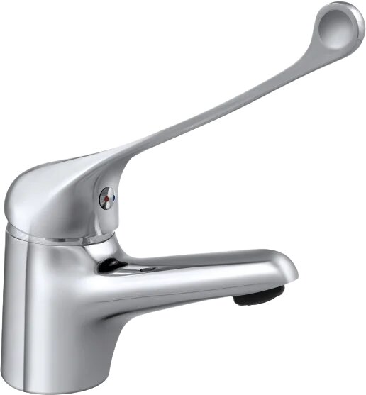 Смеситель для раковины Славен Хирург Х СЛ-ОД-Х10 хром, глянцевый, кран для ванной в раковину, из латуни, рычажный, с керамическим картриджем, для инвалидов