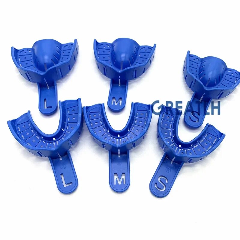 Держатели для оттисков зубов Blue, 6 шт.