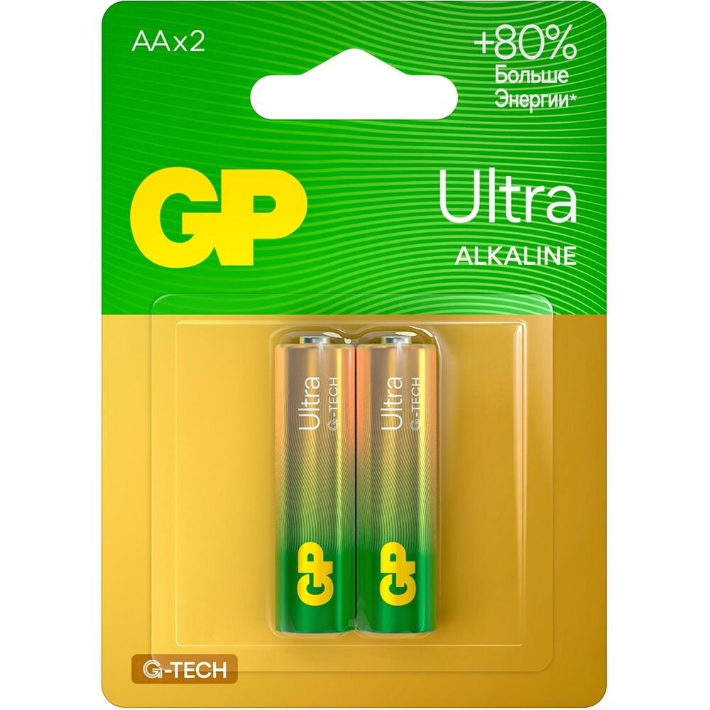 Батарейки GP Ultra Alkaline G-Tech AA (2 шт)