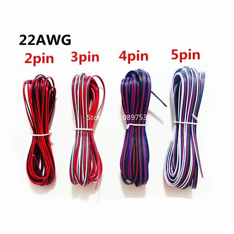 Электрический провод для светодиодной ленты 22 AWG 2/3/4/5/6Pin 3Pin