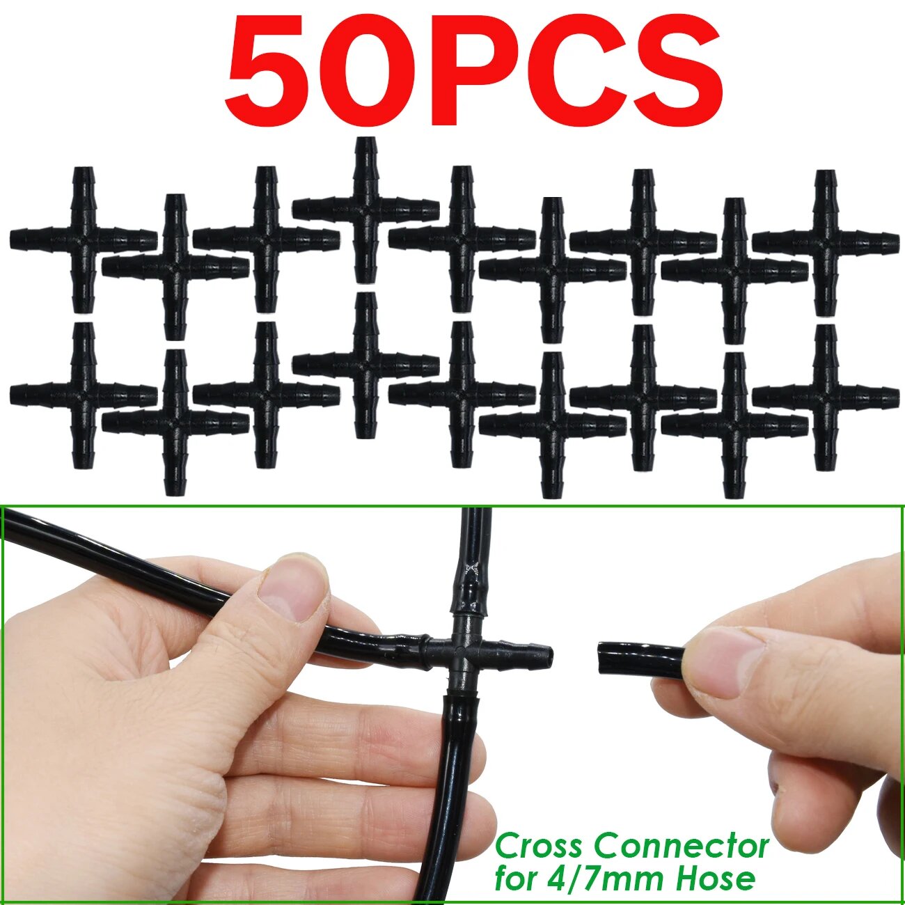 Соединители для шланга 4/7 мм, 50 шт, KSL01-158-50PCS