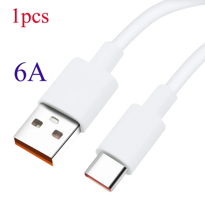 7A 100 Вт USB Type C сверхбыстрый кабель для Huawei Mate 40 30 Xiaomi Honor быстрая зарядка USB C зарядный кабель кабель для передачи данных 1.5m, 6A-1PCS