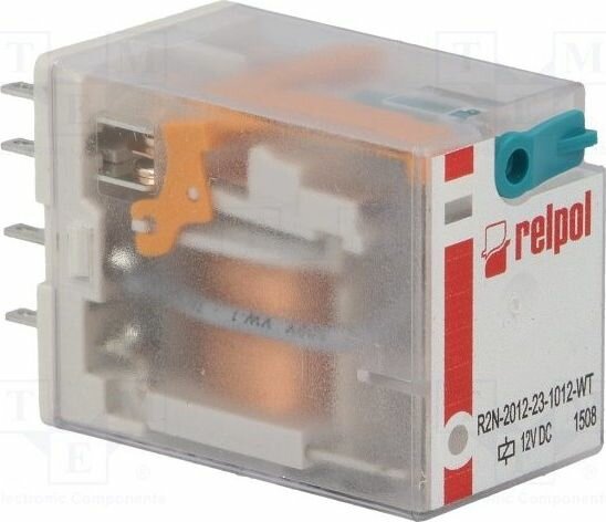 Реле RELPOL R2N-2012-23-1024-WTLD Реле промышленное DPDT контакты Uобмотки 24VDC макс. ток 12A диод+ LED 1шт