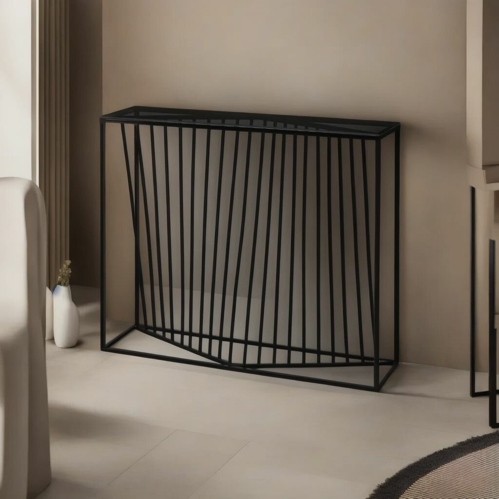 Консольный столик DAKAR 800х875х250мм (черный/прозрачное)